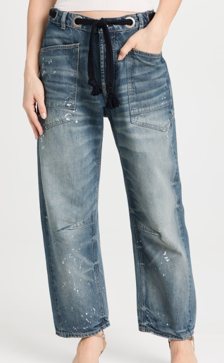FREE PEOPLE Free People Moxie Pull-On Barrel Jeans
